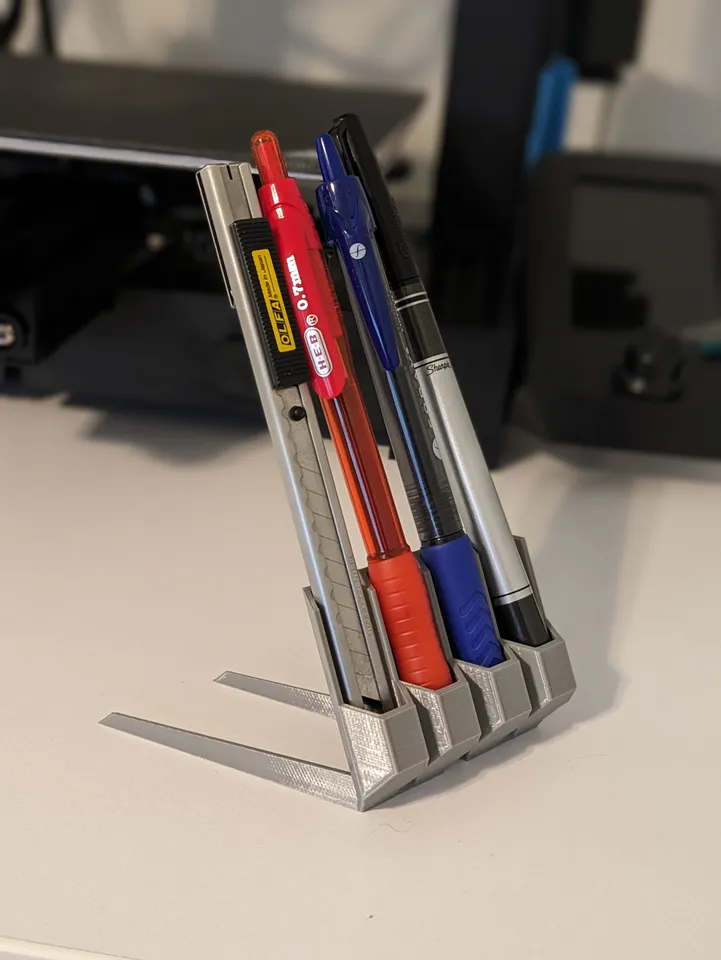 Quad Vertical Pen Holder by Clay | Download free STL model | Printables.com