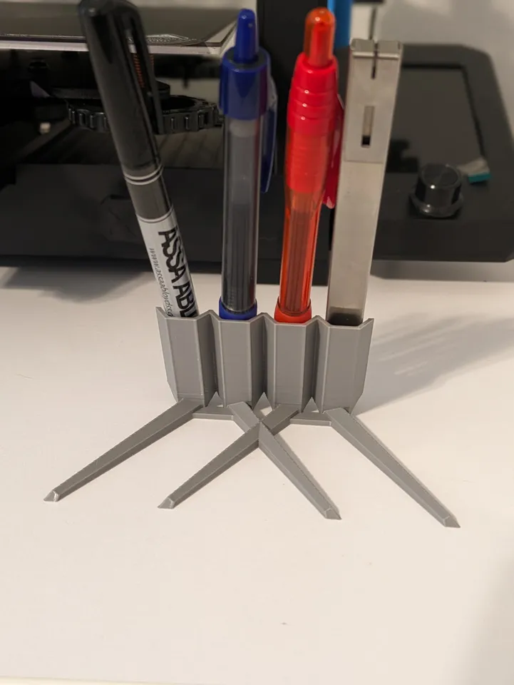 Quad Vertical Pen Holder by Clay | Download free STL model | Printables.com