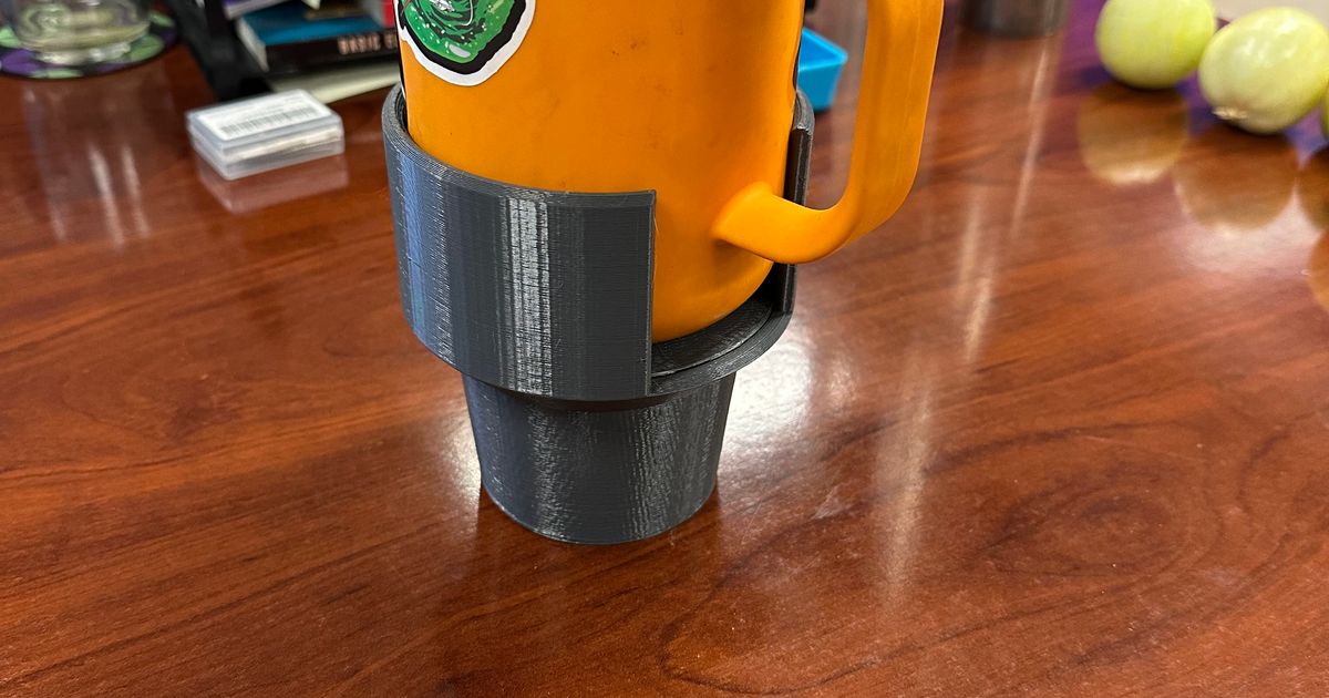 Large Mug Cupholder Adaptor by Fred | Download free STL model ...
