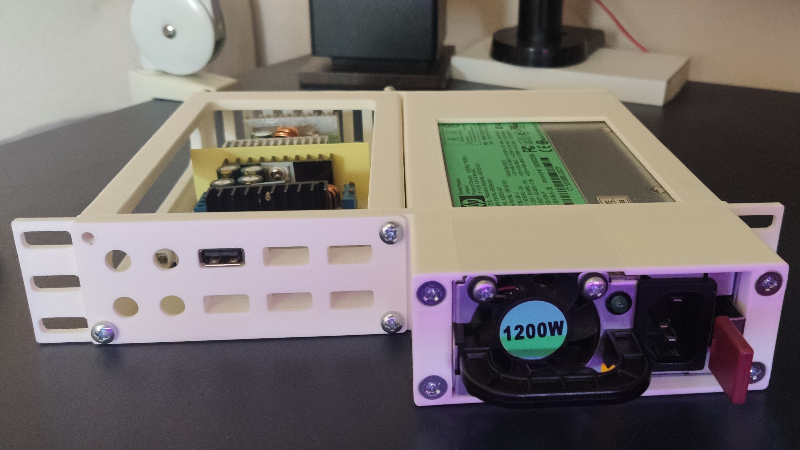 10" Server rack 1U panel - HP HSTNS-PL11 PSU to 5vdc 12vdc by ayanev ...