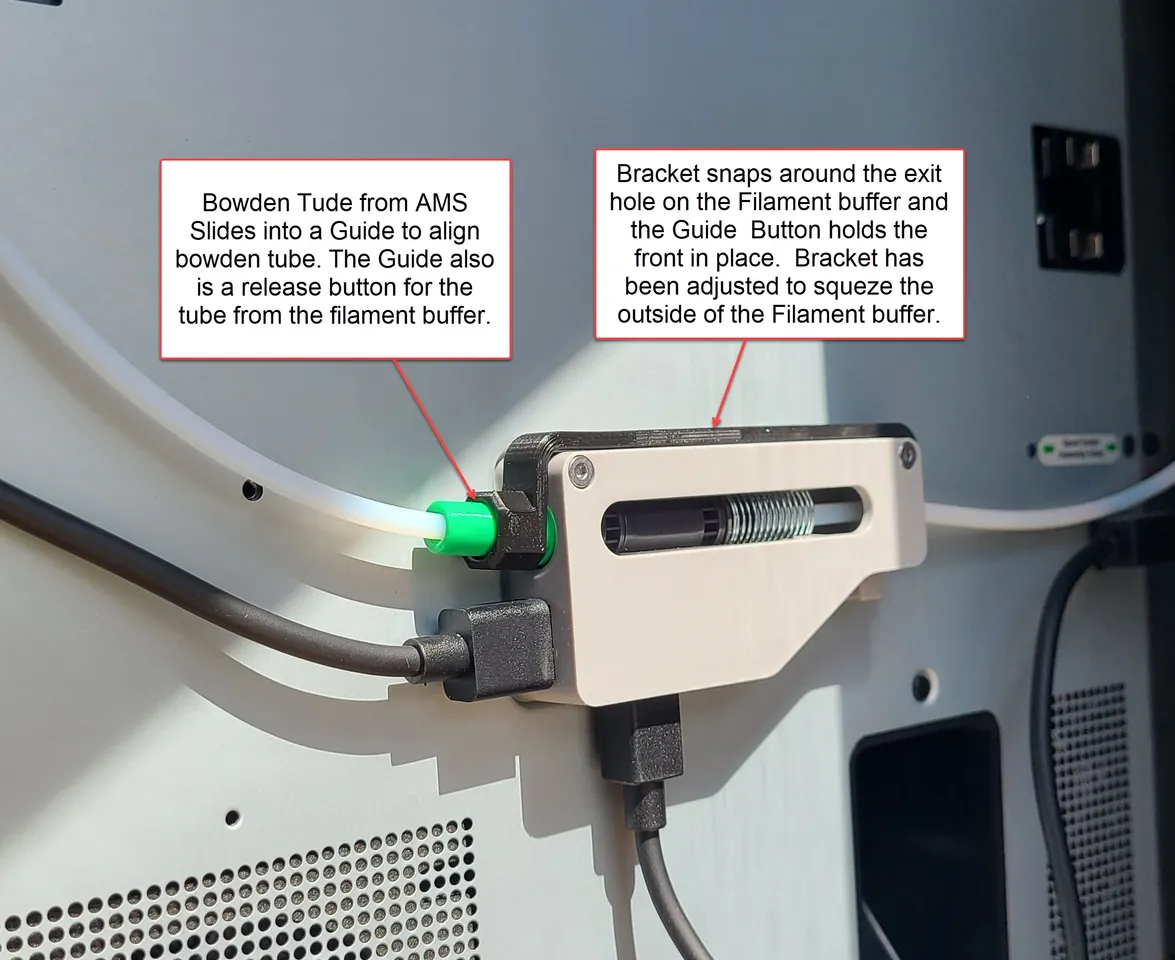 Filament Buffer Guide and Release Button - Bambu Lab by 3DThinker ...