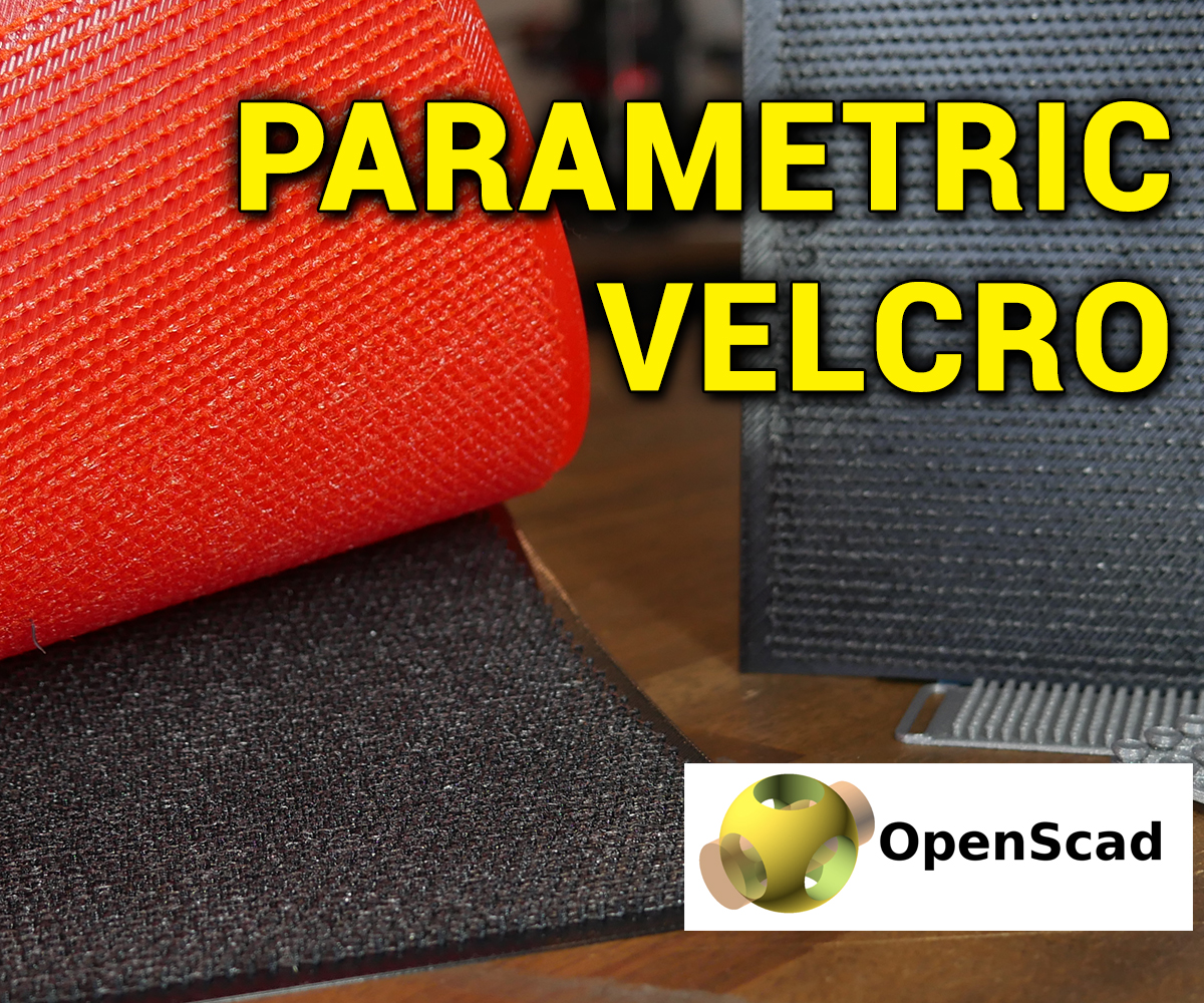 Parametric 3D printable velcro by TeachingTech | Download free STL ...