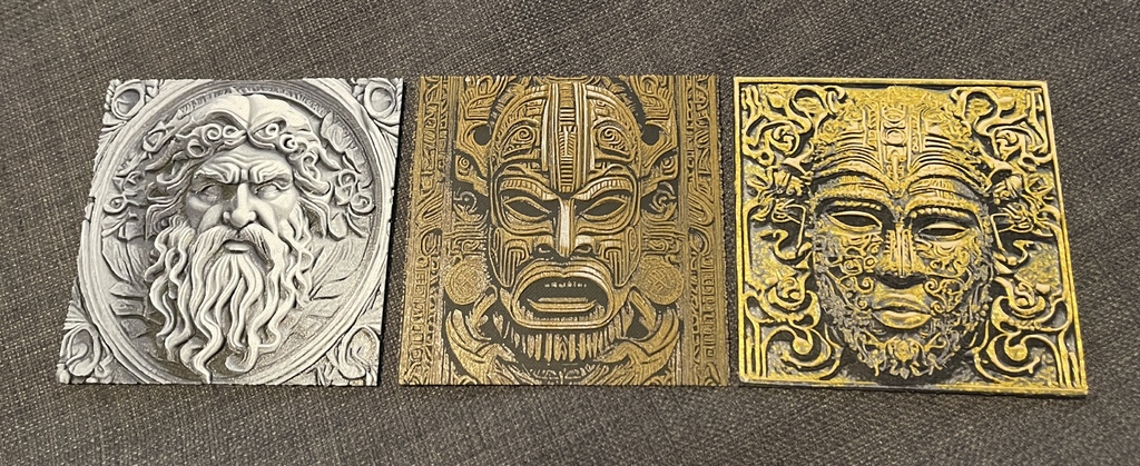 Metal-look Carving - Hueforge Print by cyanidesugar | Download free STL ...