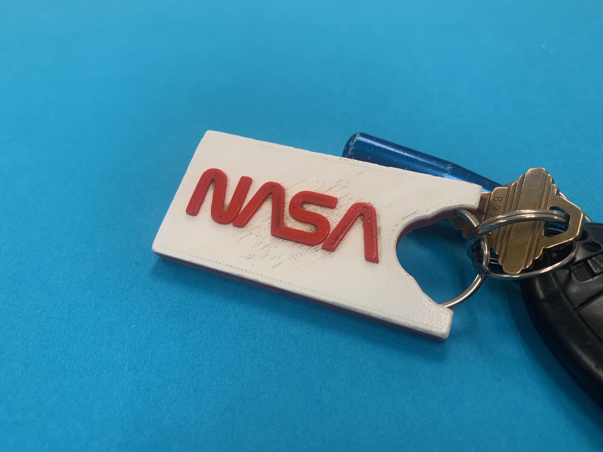 NASA Worm Keychain with embedded keyring. by TechRoomFun | Download ...