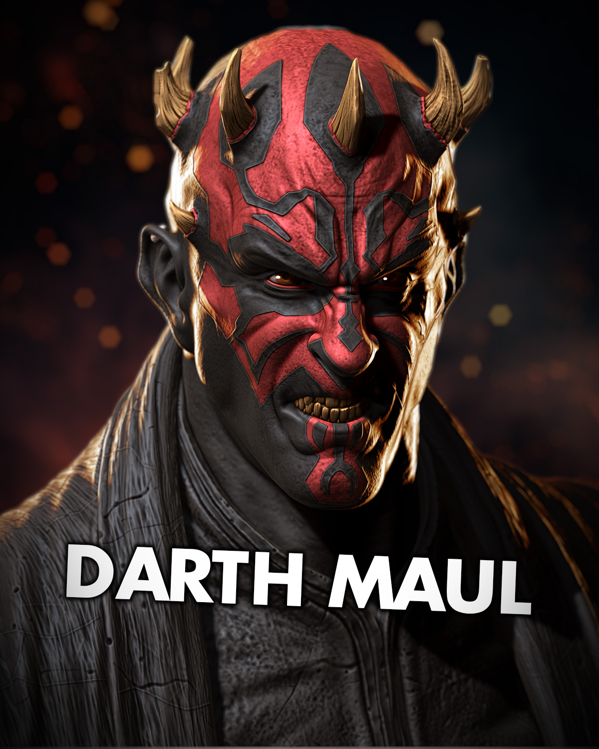 Darth Maul bust (pre-supported) by Eastman | Printables Store