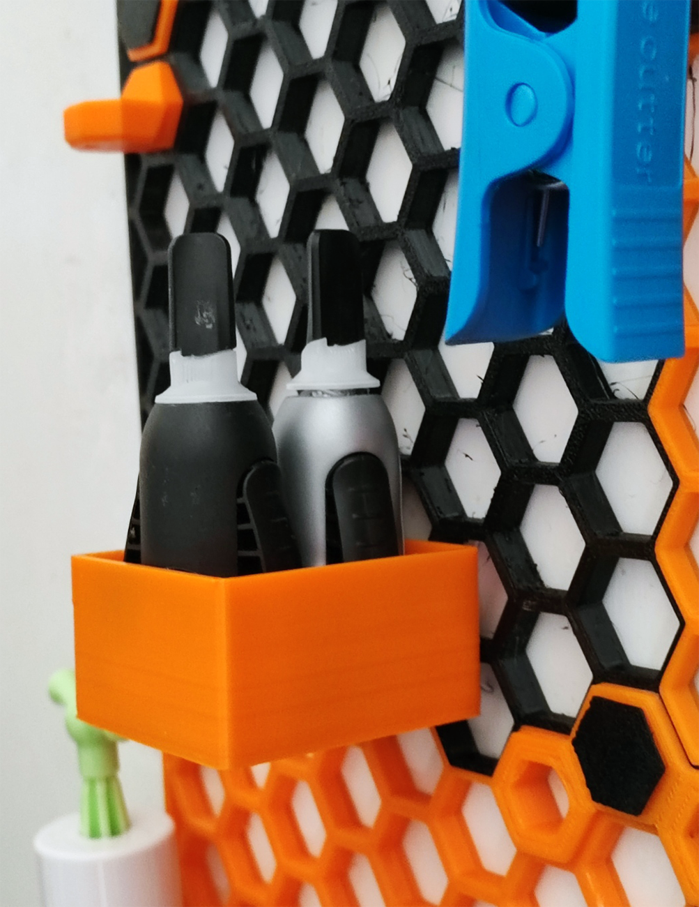 Two Glue bottles holder for honeycomb wall by Odysseos | Download free STL model | Printables.com