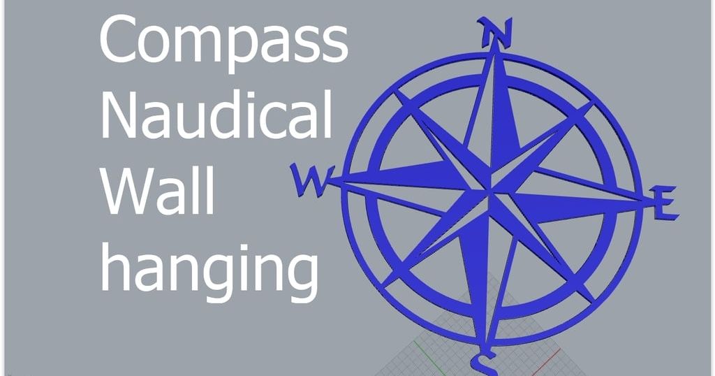 Compass Naudical wall hanger by Gordyt47 | Download free STL model ...