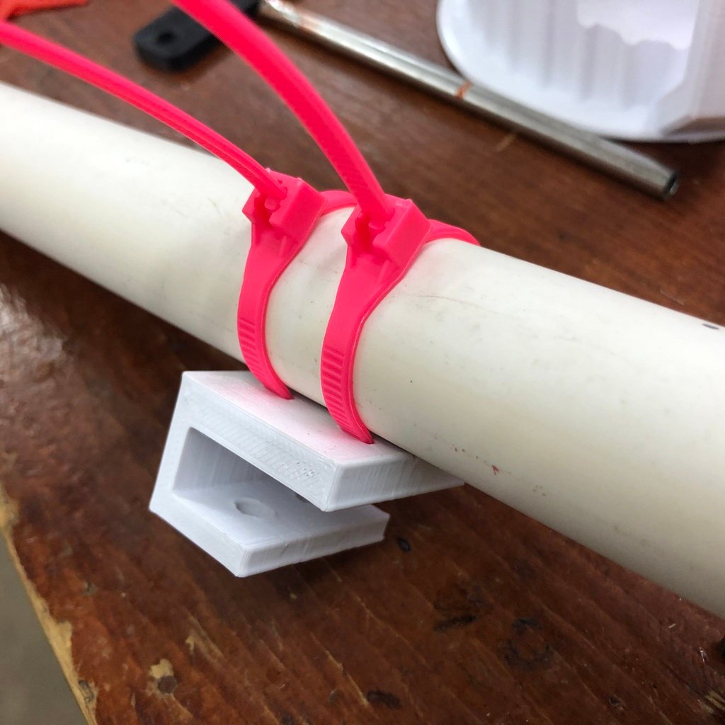 Mounting bracket with blind Zip tie channels by Gordyt47 | Download ...