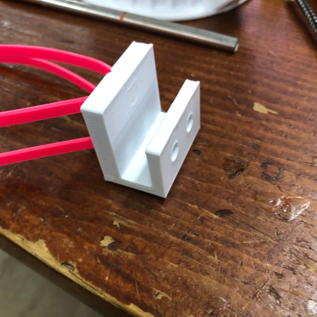 Mounting bracket with blind Zip tie channels by Gordyt47 | Download ...