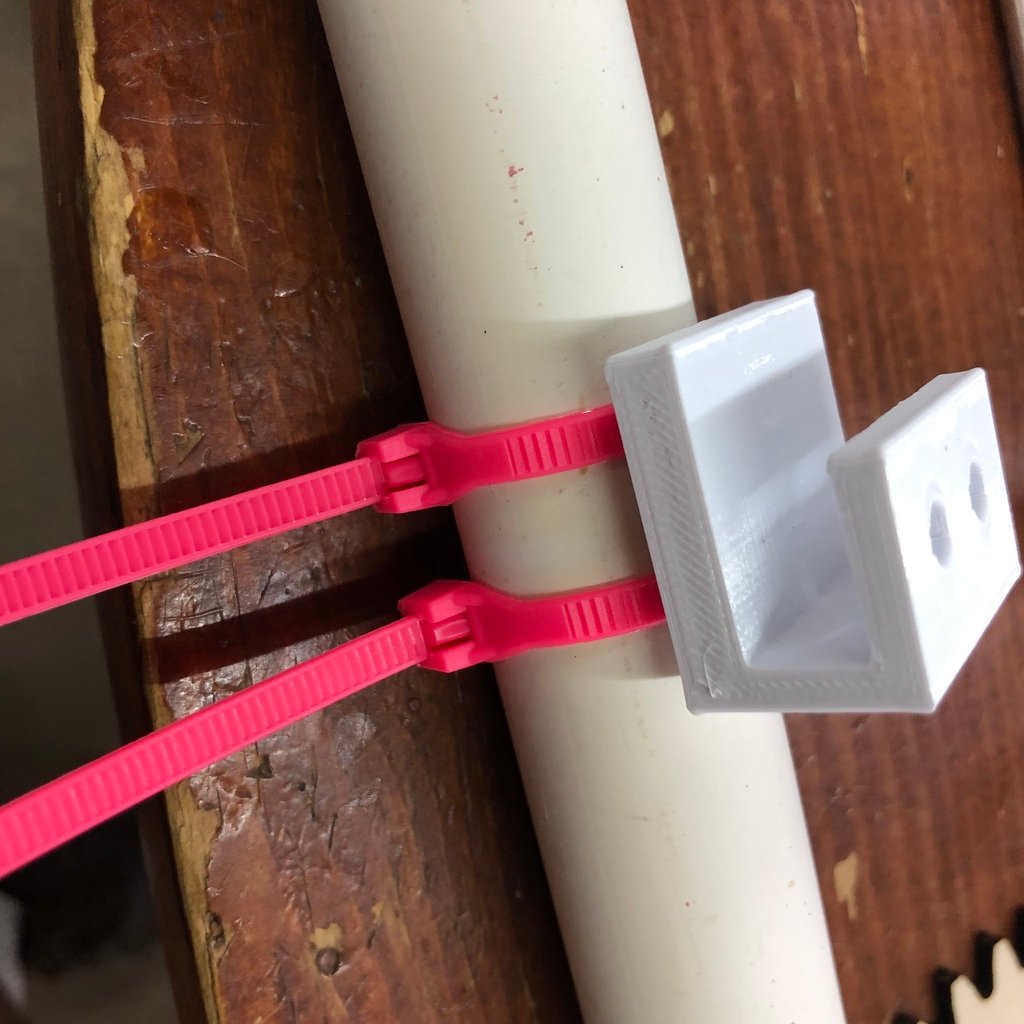 Mounting bracket with blind Zip tie channels by Gordyt47 | Download ...