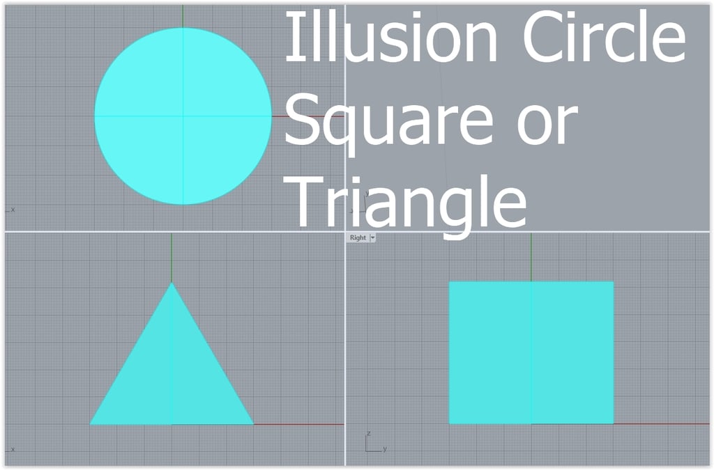 Illusion single part looks like Circle, Square or Triangle by Gordyt47 ...