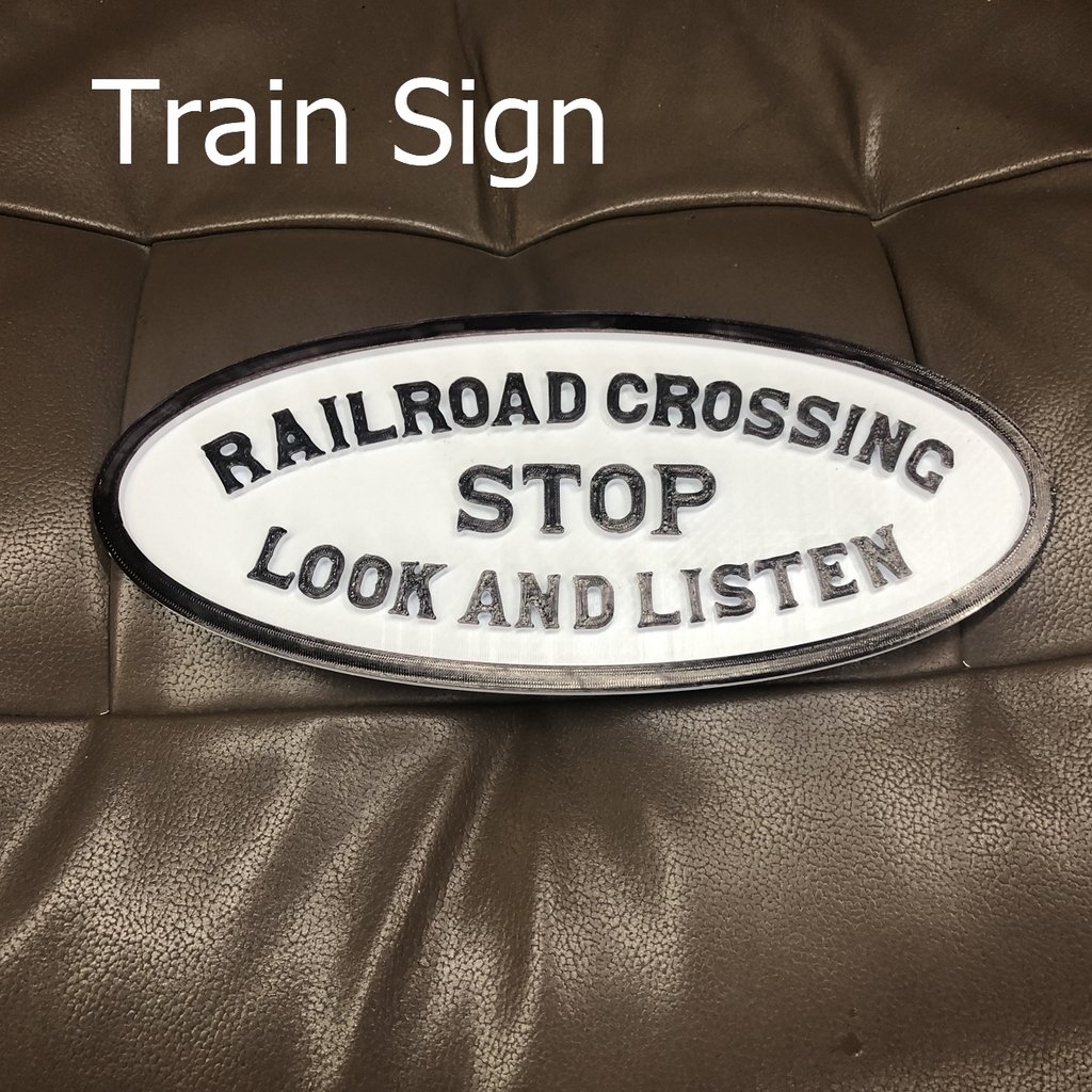 Train sign Railroad Crossong Stop Look and Listen by Gordyt47 ...