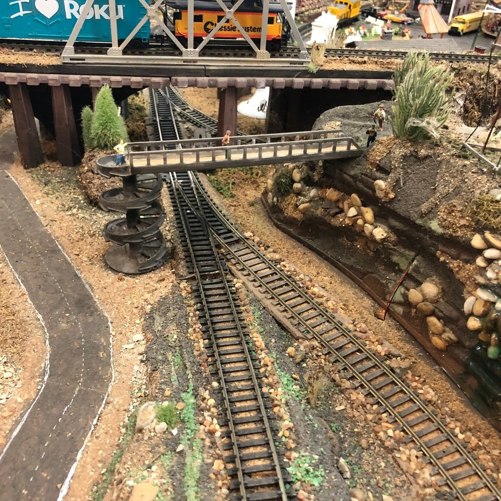 HO Scale spiral stair and bridge by Gordyt47 | Download free STL model ...