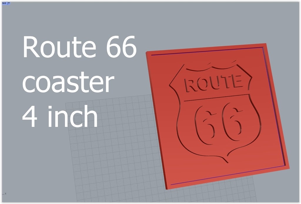 Coaster Route 66 3D print or laser cut by Gordyt47 | Download free STL ...