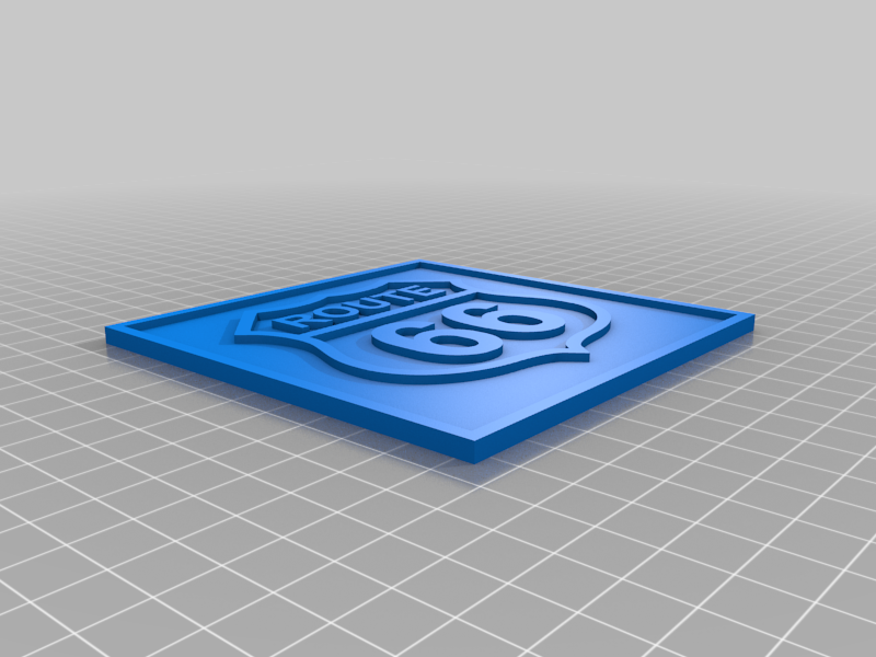 Coaster Route 66 3D print or laser cut by Gordyt47 | Download free STL ...