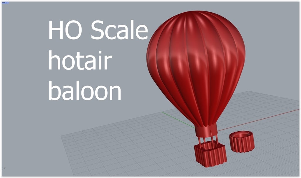HO Scale Hot air baloon by Gordyt47 | Download free STL model ...