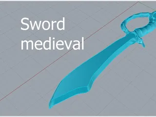 Sword medieval by Gordyt47 | Download free STL model | Printables.com