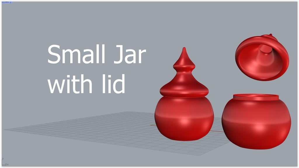 Jar with lid small by Gordyt47 | Download free STL model | Printables.com