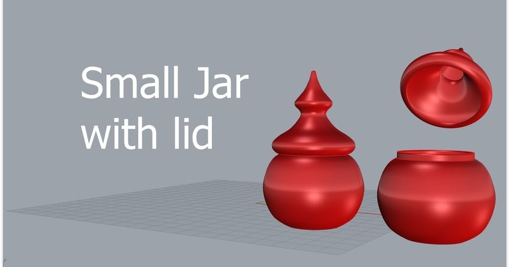 Jar with lid small by Gordyt47 | Download free STL model | Printables.com