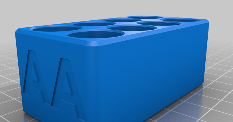 Battery storage holder AAA AA and 9V by Gordyt47 | Download free STL ...