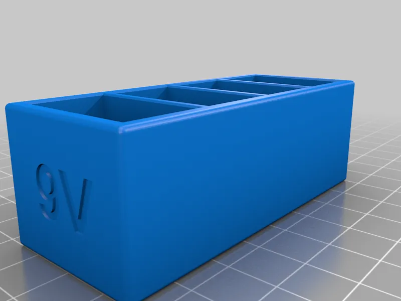 Battery storage holder AAA AA and 9V by Gordyt47 | Download free STL model | Printables.com