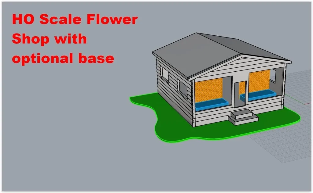 HO Scale Flower shop by Gordyt47 | Download free STL model | Printables.com