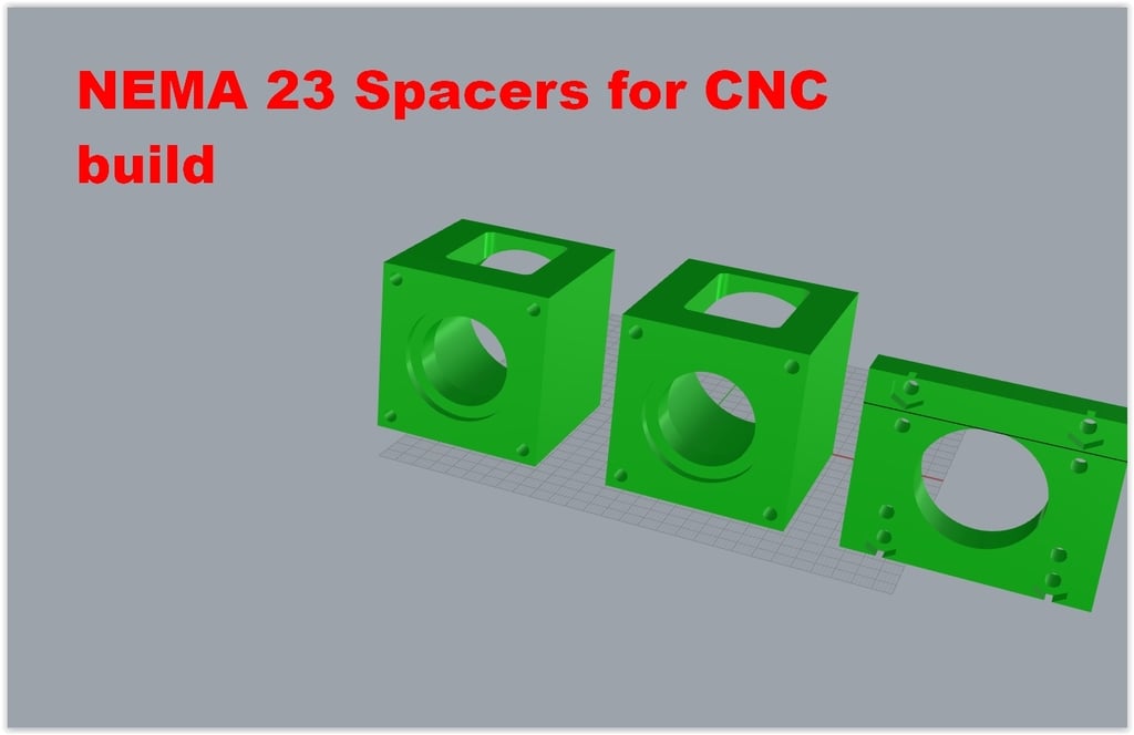 NEMA 23 Stepper motor spacers by Gordyt47 | Download free STL model ...