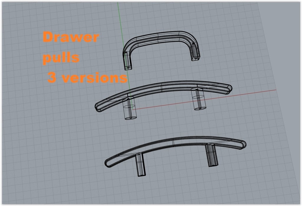 Drawer pulls 3 versions by Gordyt47 | Download free STL model ...