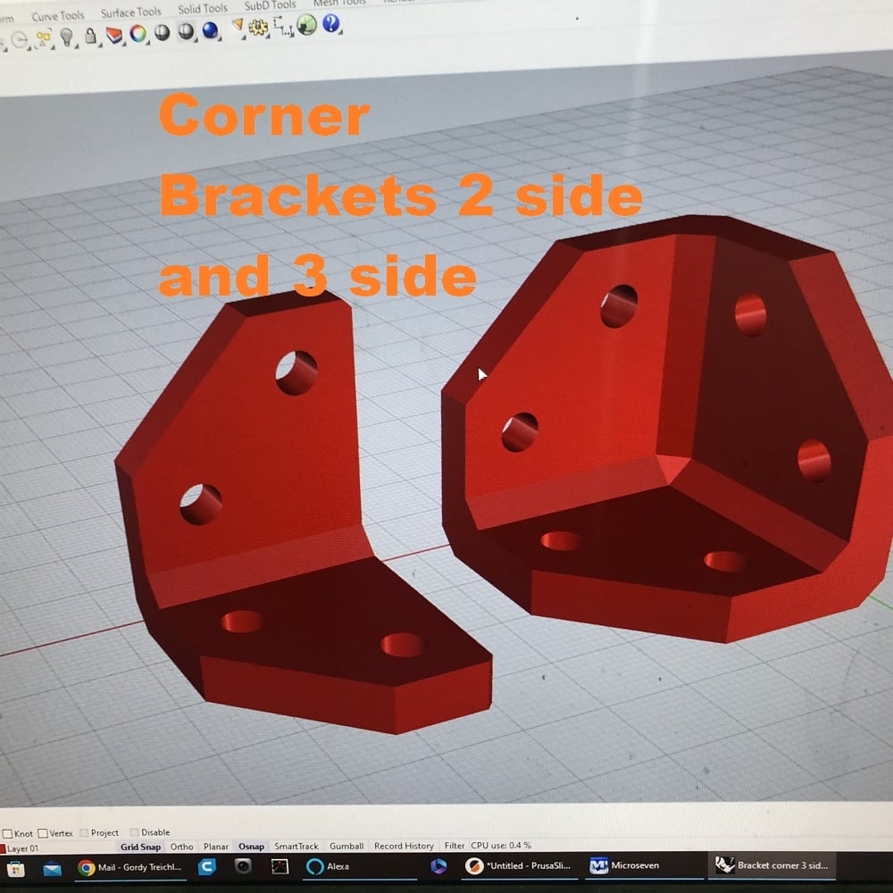 Corner Brackets for cabinets or shelves by Gordyt47 | Download free STL ...