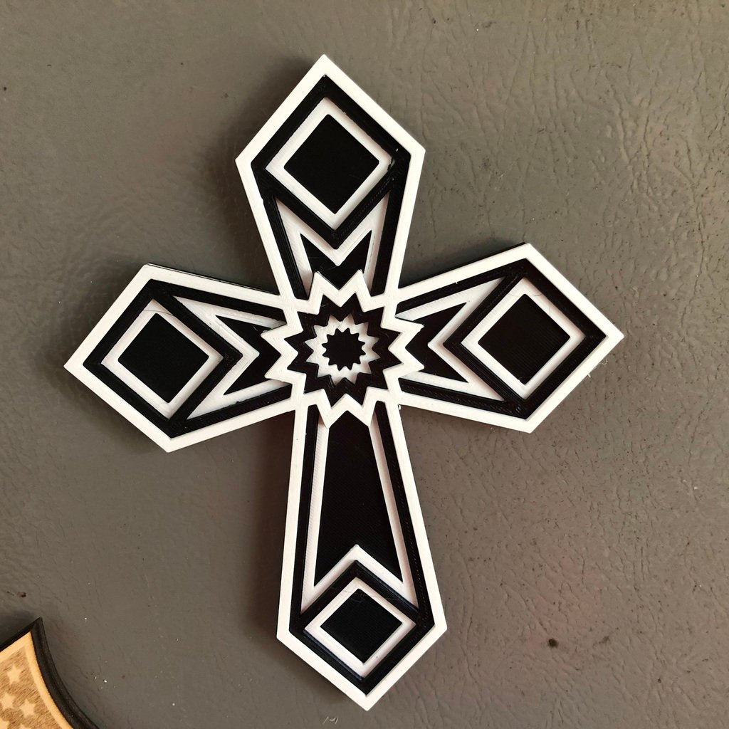 Cross Layered 3D print or Laser cut all files 7 inch tall scale x y for ...