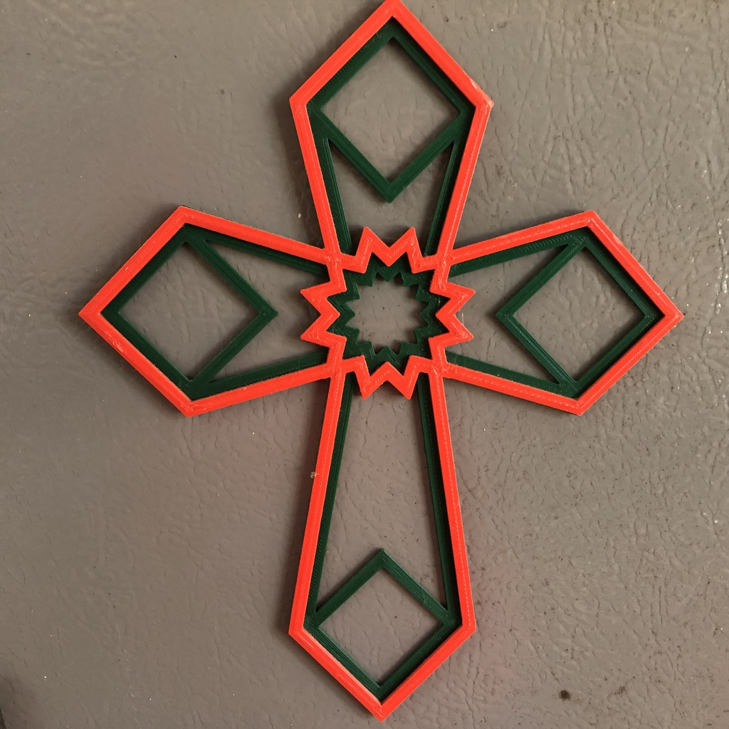 Cross Layered 3D print or Laser cut all files 7 inch tall scale x y for ...