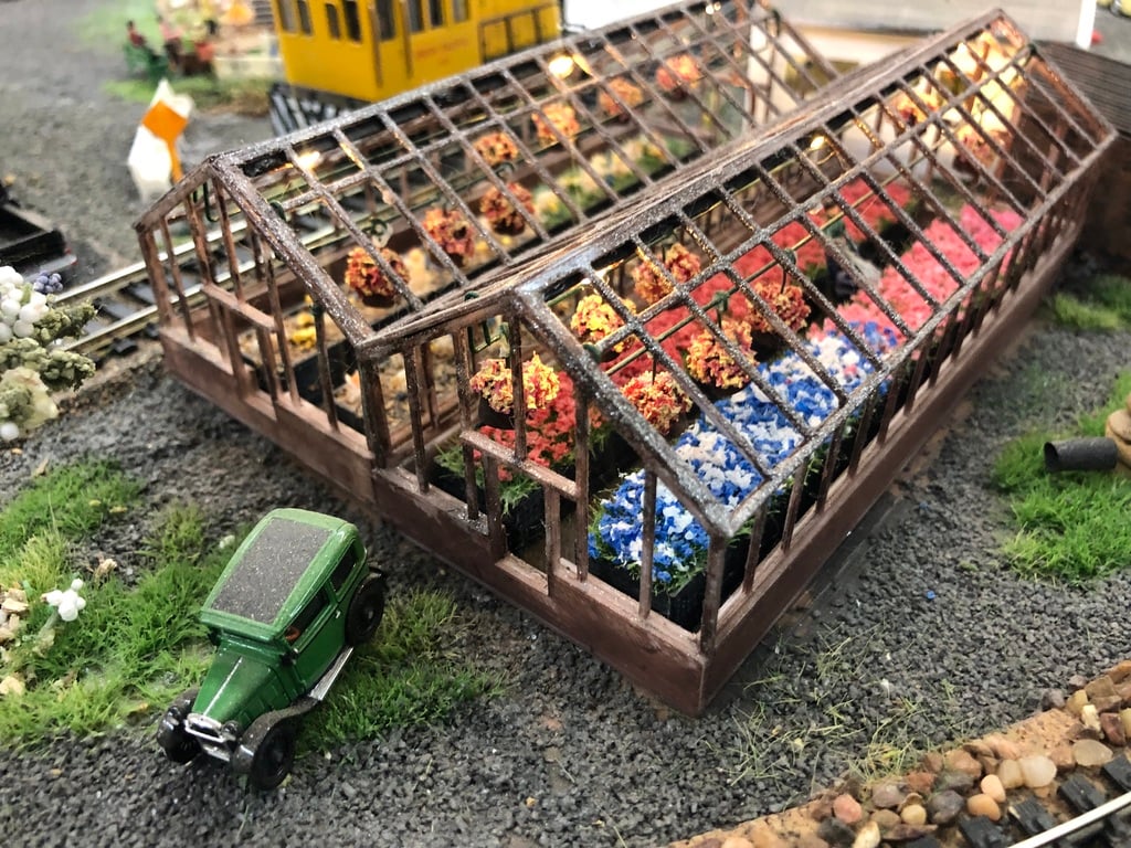Ho Scale model train Greenhouse by Gordyt47 | Download free STL model ...