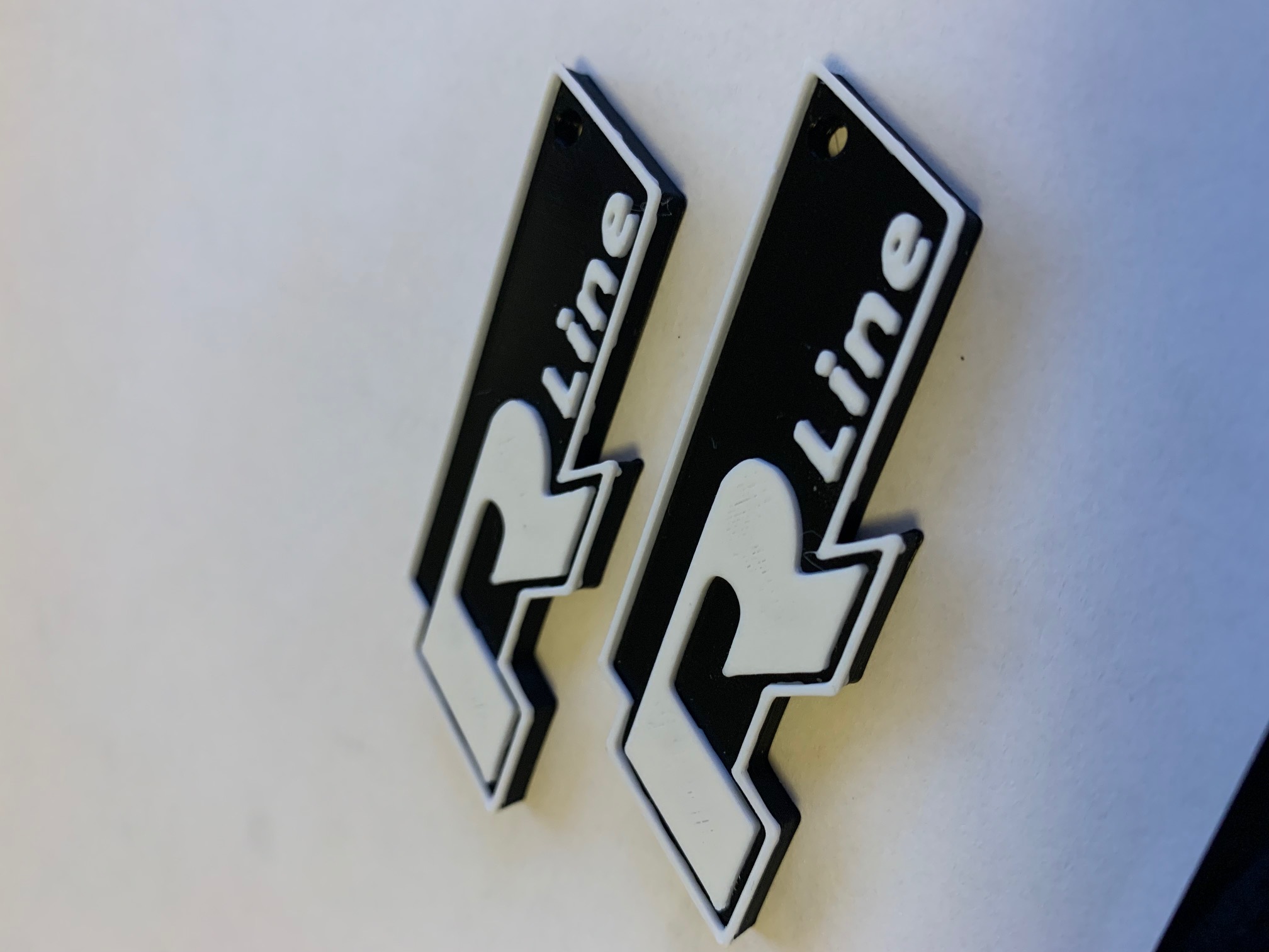 VW "R line" keychain golf/passat/arteon/tiguan/touran/touareg/t-roc 7cm ...