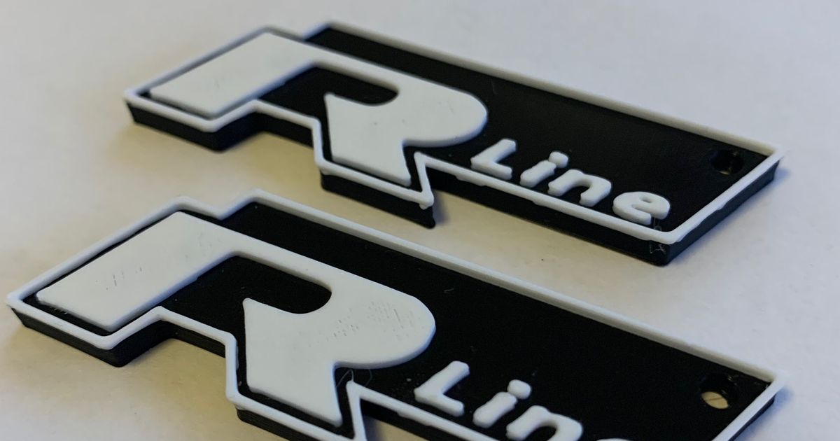 VW "R line" keychain golf/passat/arteon/tiguan/touran/touareg/t-roc 7cm ...