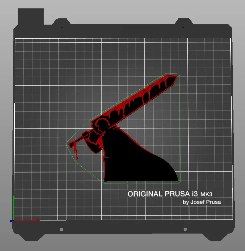 Guts Silhouette Plaque by DelsinC | Download free STL model ...