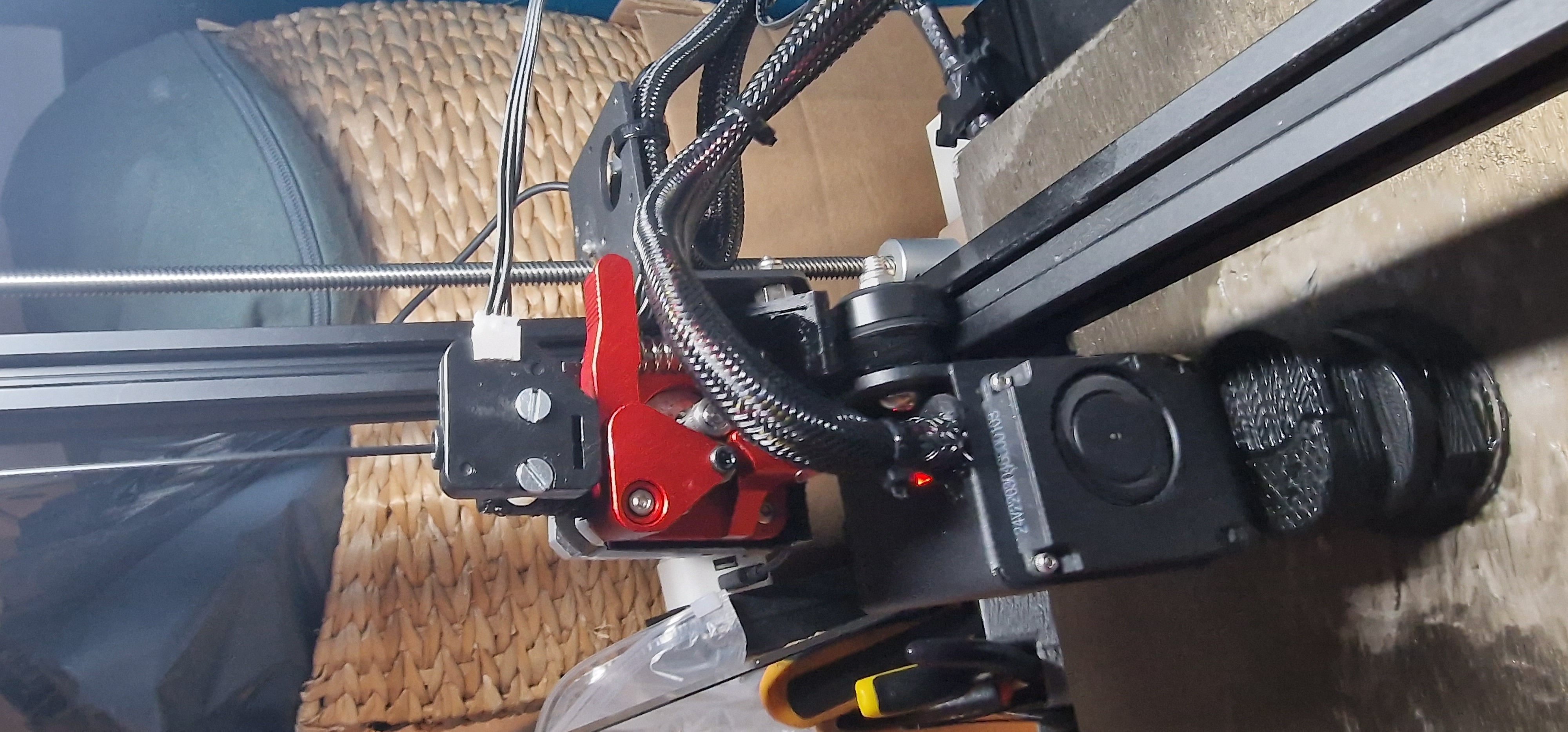 Aquila X3 direct drive mount, with filament sensor. For dual extruder ...