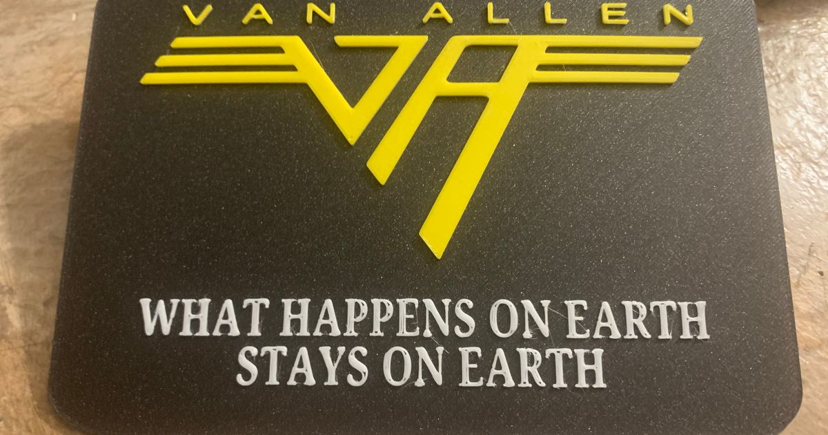 Van Allen Sign by W5AUG | Download free STL model | Printables.com