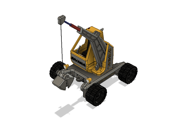 Yellow Pickup Crane Version 2 by Black Jack | Download free STL model ...