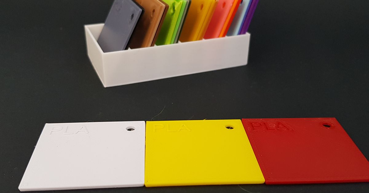 Filament Colour Sample Squares by Maker Mike | Download free STL model ...