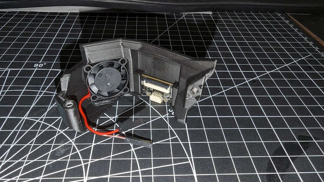 3DO Nozzle cam board case + Enclosed 25x25x7mm fan on SB PCB Door by ...