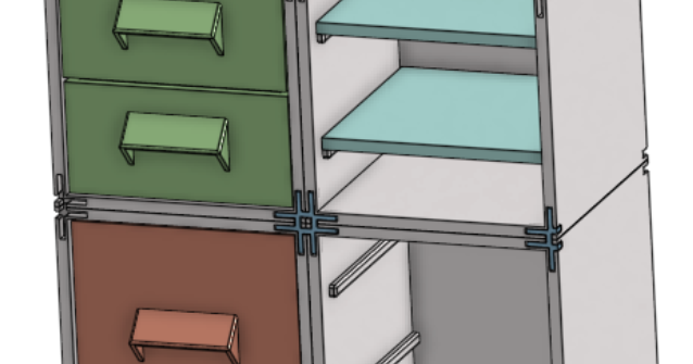 Modular Storage System (Drawer, Shelf, Cabinet) by 3D Kits | Download ...