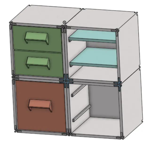 Modular Storage System (Drawer, Shelf, Cabinet) by 3D Kits | Download ...