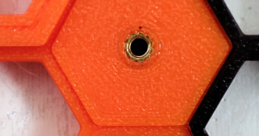 Insert for Honeycomb wall with M3 threaded brass insert by Odysseos ...