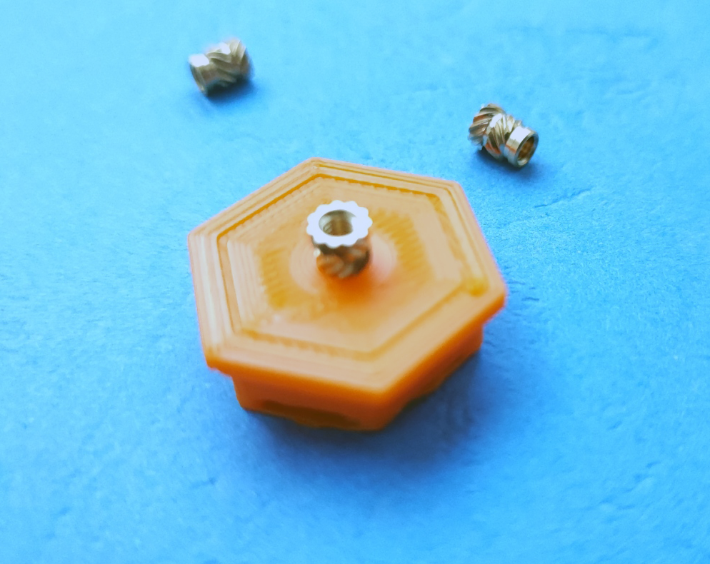 Insert for Honeycomb wall with M3 threaded brass insert by Odysseos ...