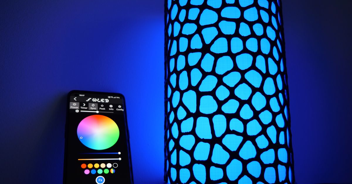 RGB Voronoi Lamp (WLED) by Basement Creations | Download free STL model ...
