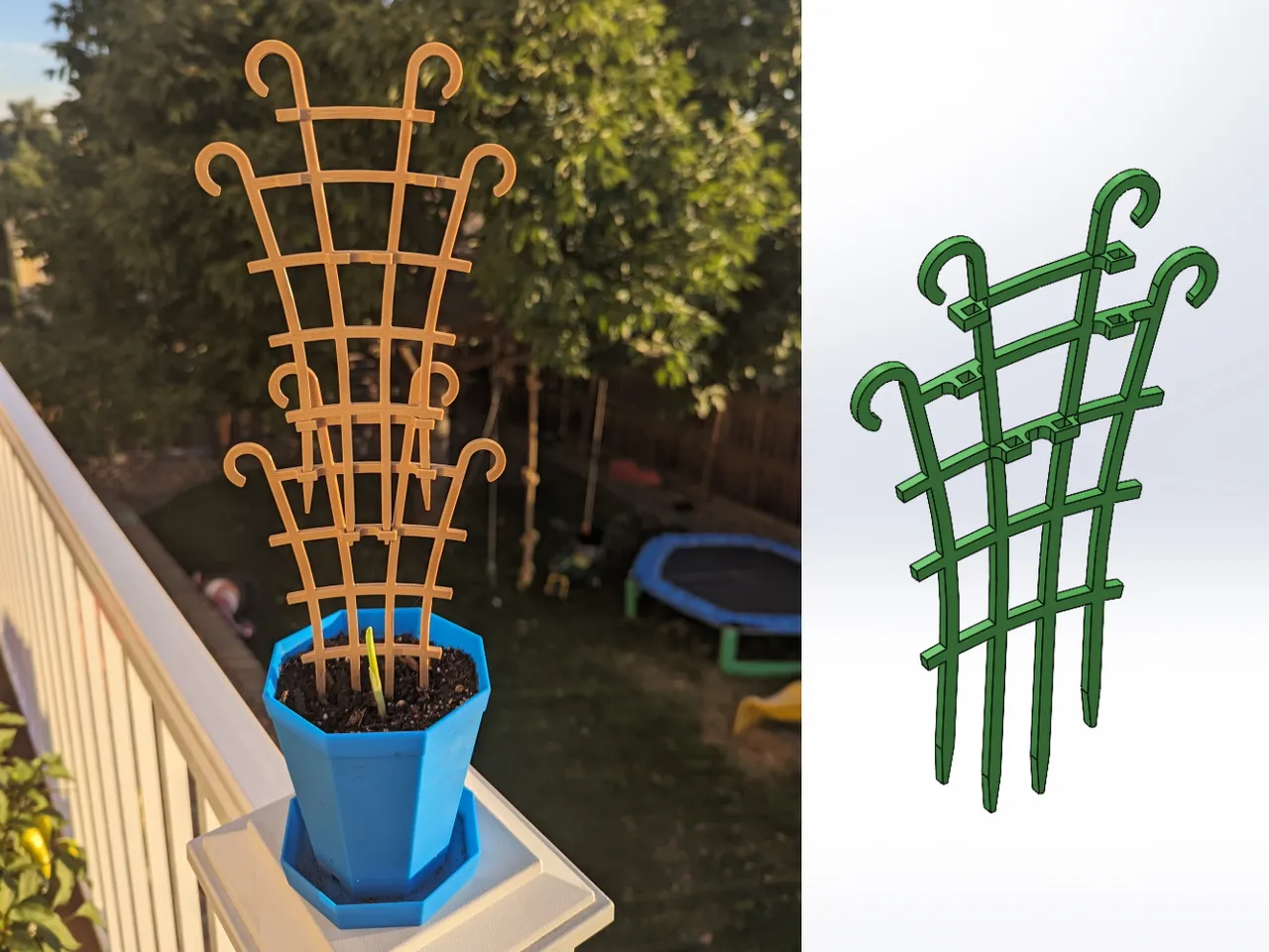 Stackable Trellis - Climbing Plant Support by BCaron | Download free ...