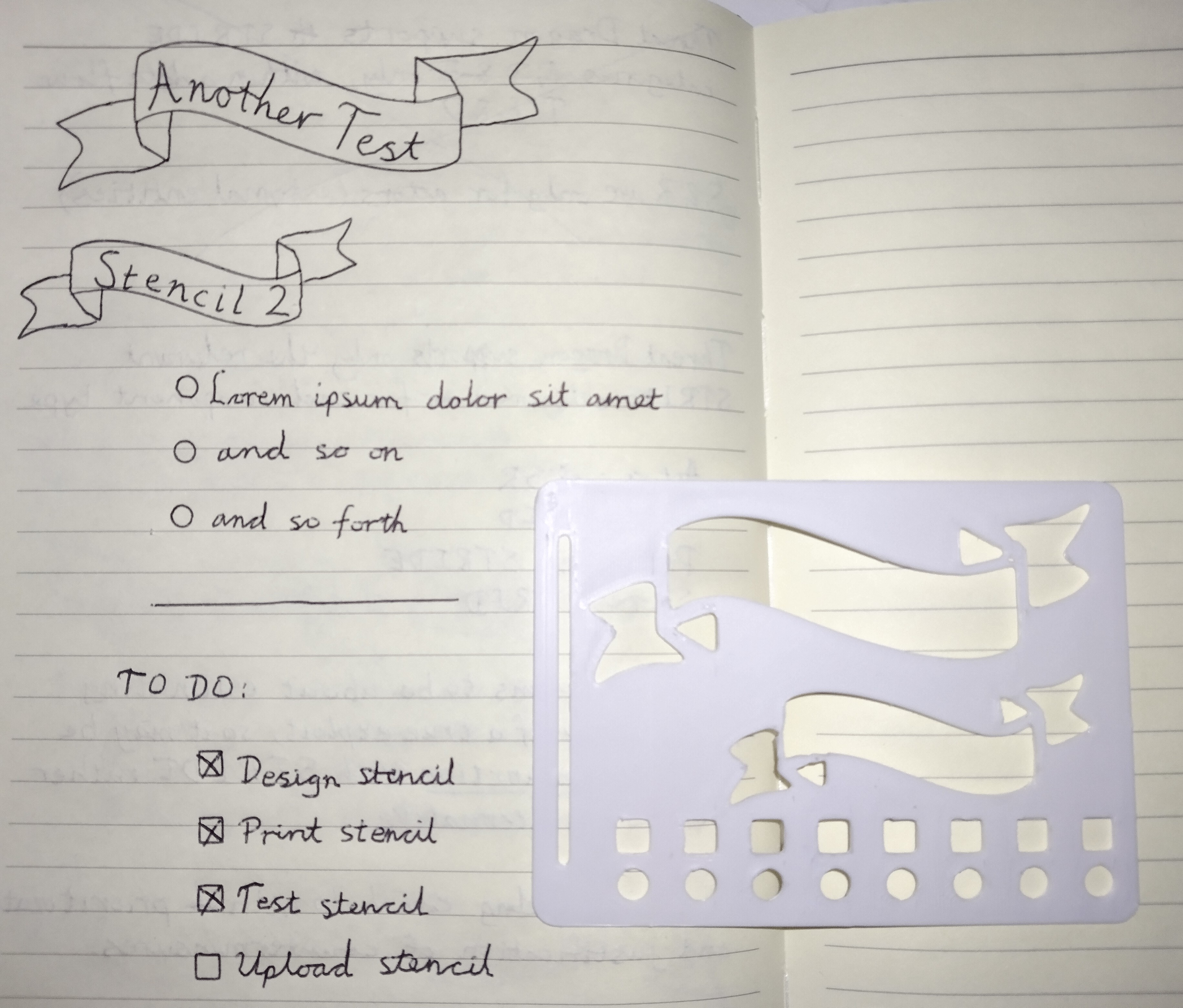 Note & List Stencil by Jérémy Reeder | Download free STL model ...