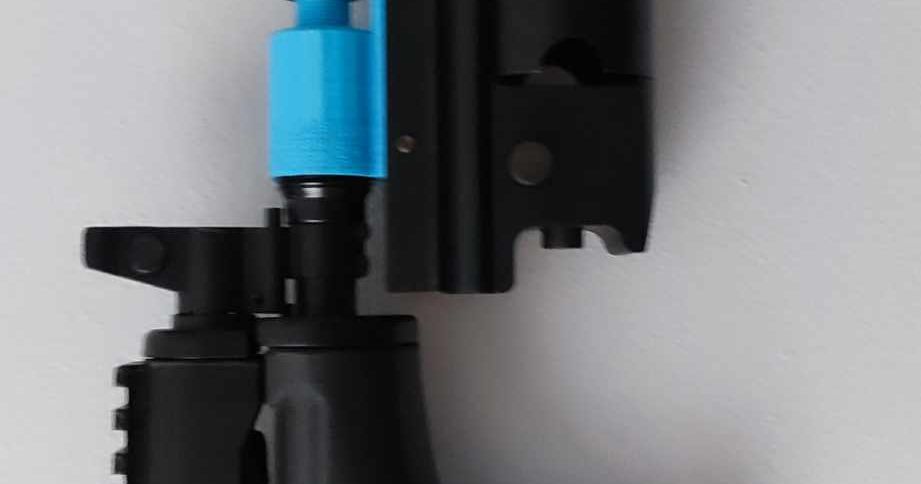 thread adapter from 25mm to 14mm ccw with underbarrel ris mount (AK TO ...