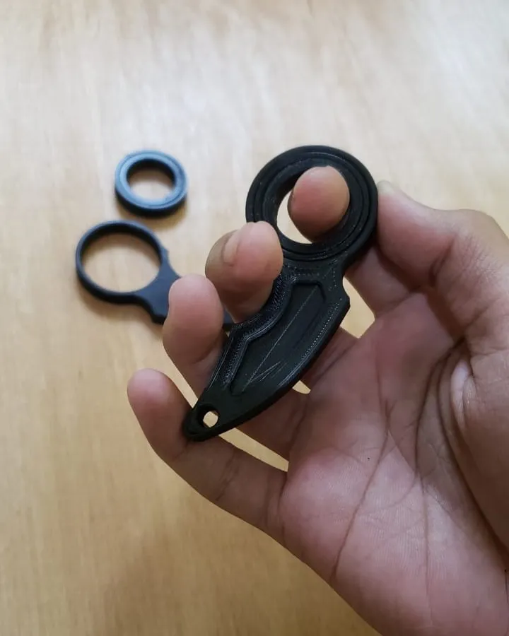 Karambit Keychain with Print in Place Bearing by Tommegg | Download ...