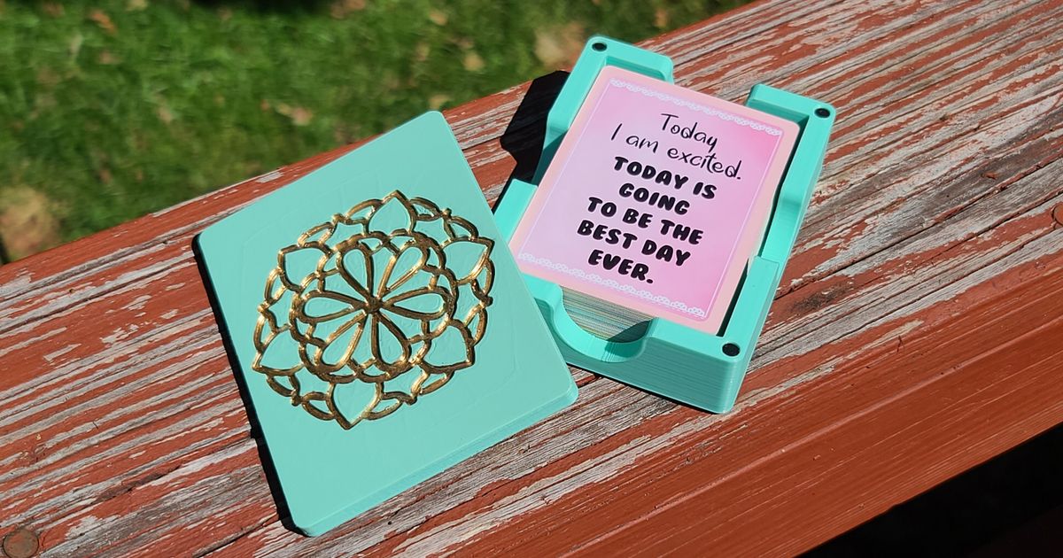 Daily Affirmation Card Holder by Toners603 | Download free STL model ...